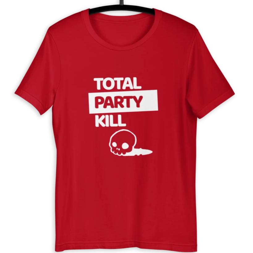 Total Party Kill (TPK) Premium T-Shirt (Black or Red) – 2-Minute ...